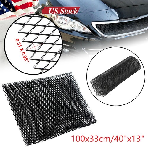 40 x13'' Mesh Grill Cover Car Front Bumper Fender Hood Vent Grille Net ...