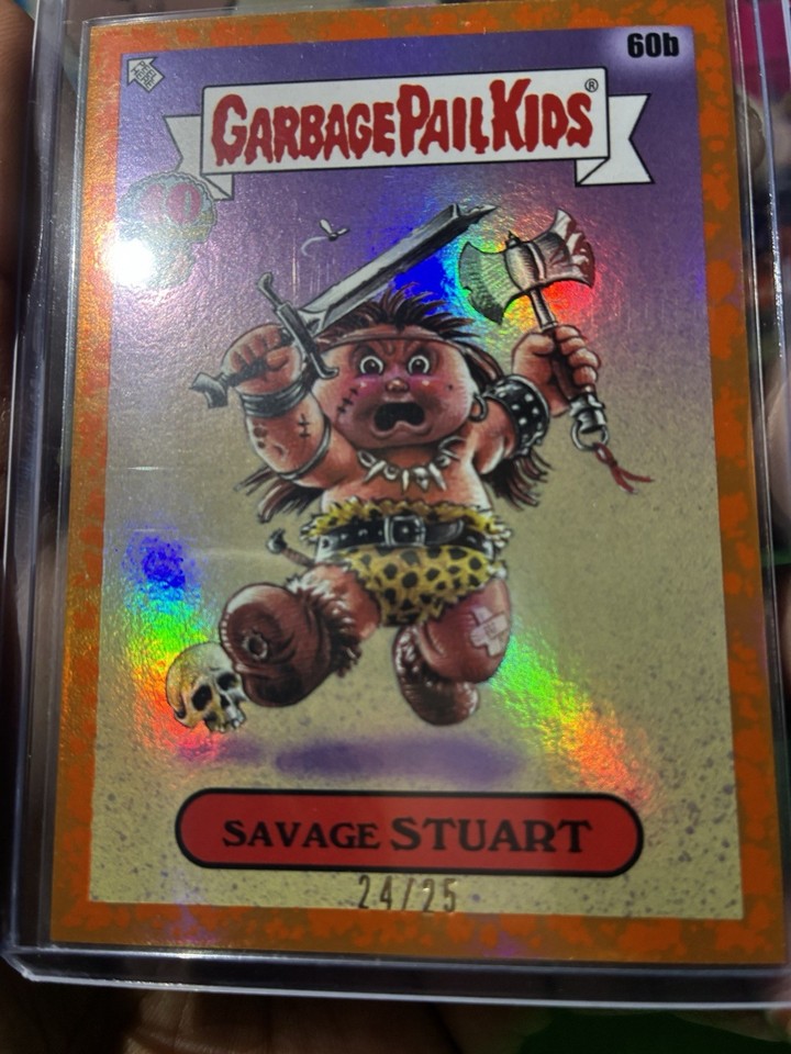 Topps Garbage Pail Kids 40th Anniversary Orange Foil Savage Stuart 24/ ...