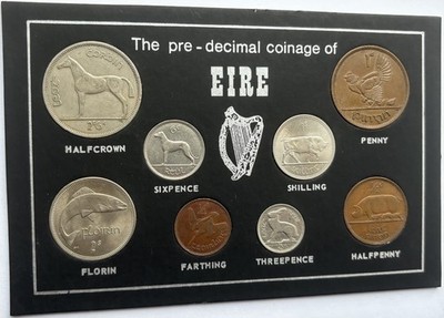 Republic of Ireland Vintage Eire Irish Pre Decimal Retro Coinage Coin ...