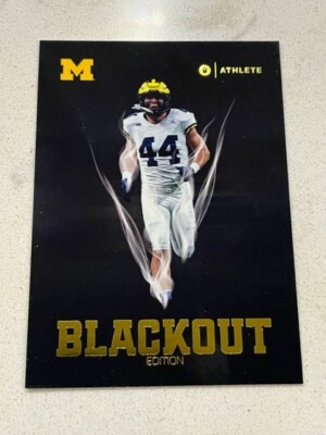 MAX BREDESON 2024 ONIT Michigan Wolverines Football BLACKOUT Gold Foil ...