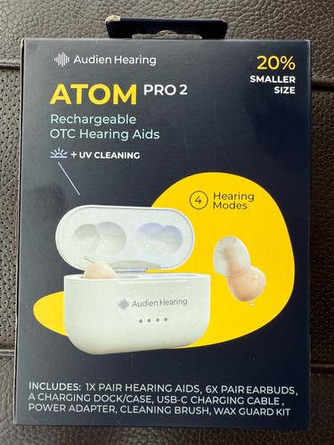 Audien ATOM PRO 2 Wireless Rechargeable OTC Hearing Aid | eBay