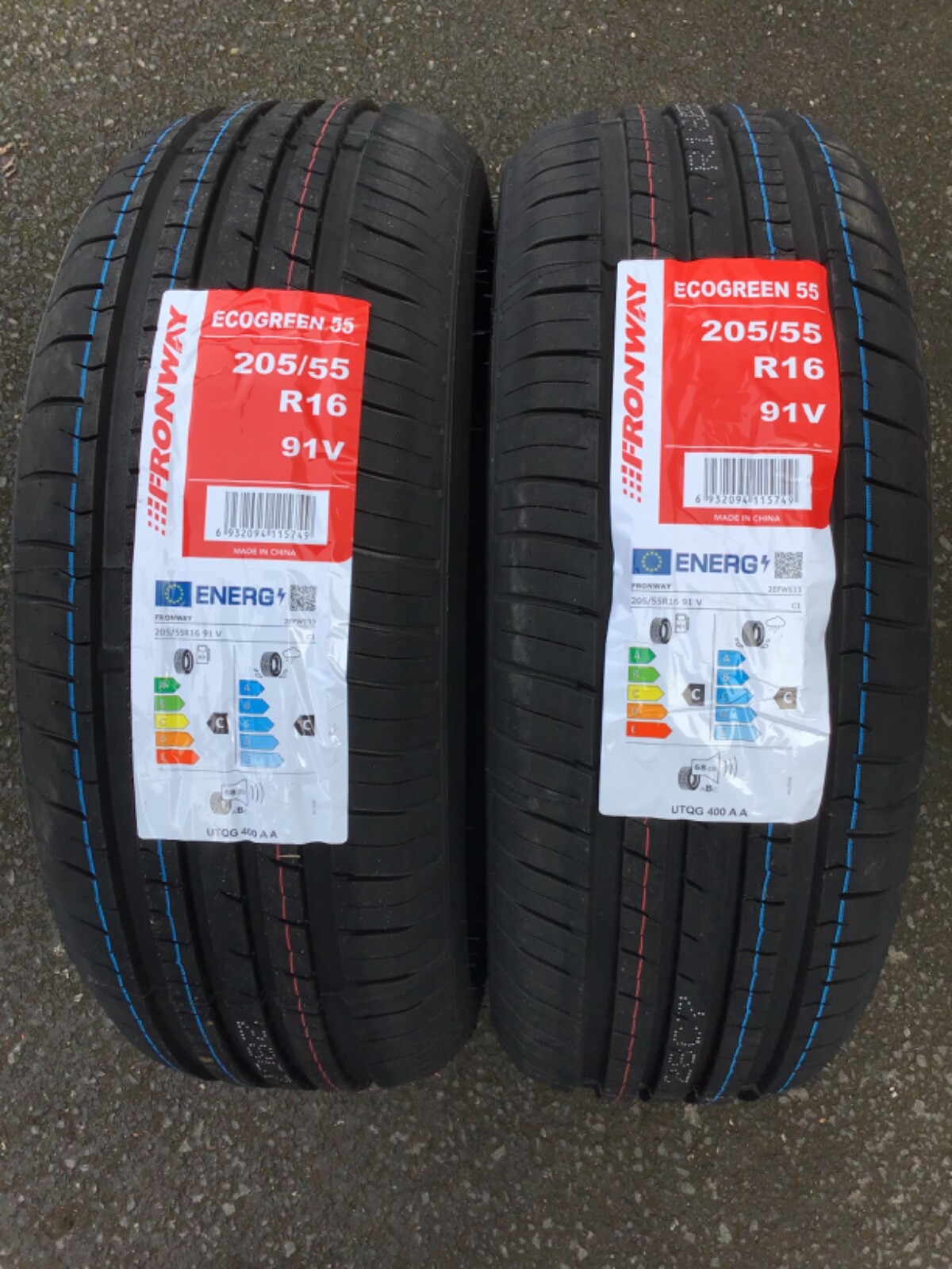 2 X 205 55 R16 91V M+S FRONWAY ECOGREEN 55 - 205/55/16 - NEW TYRES ...