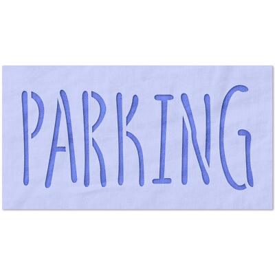 Reusable Hand Drawn Font Parking Sign Stencil for DIY Crafts & Painting ...