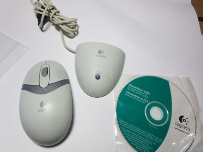 logitech Vintage mouse reciver n231 and cordless mouse Set # 1928 uuu ...