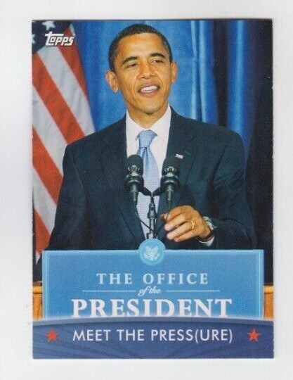 U.S. President Barack Obama 2008 TOPPS "MEET THE PRESS(URE)" ROOKIE ...