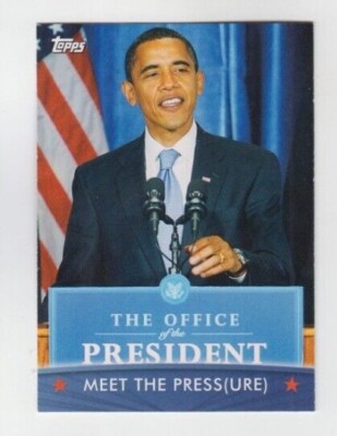 U.S. President Barack Obama 2008 TOPPS "MEET THE PRESS(URE)" ROOKIE ...