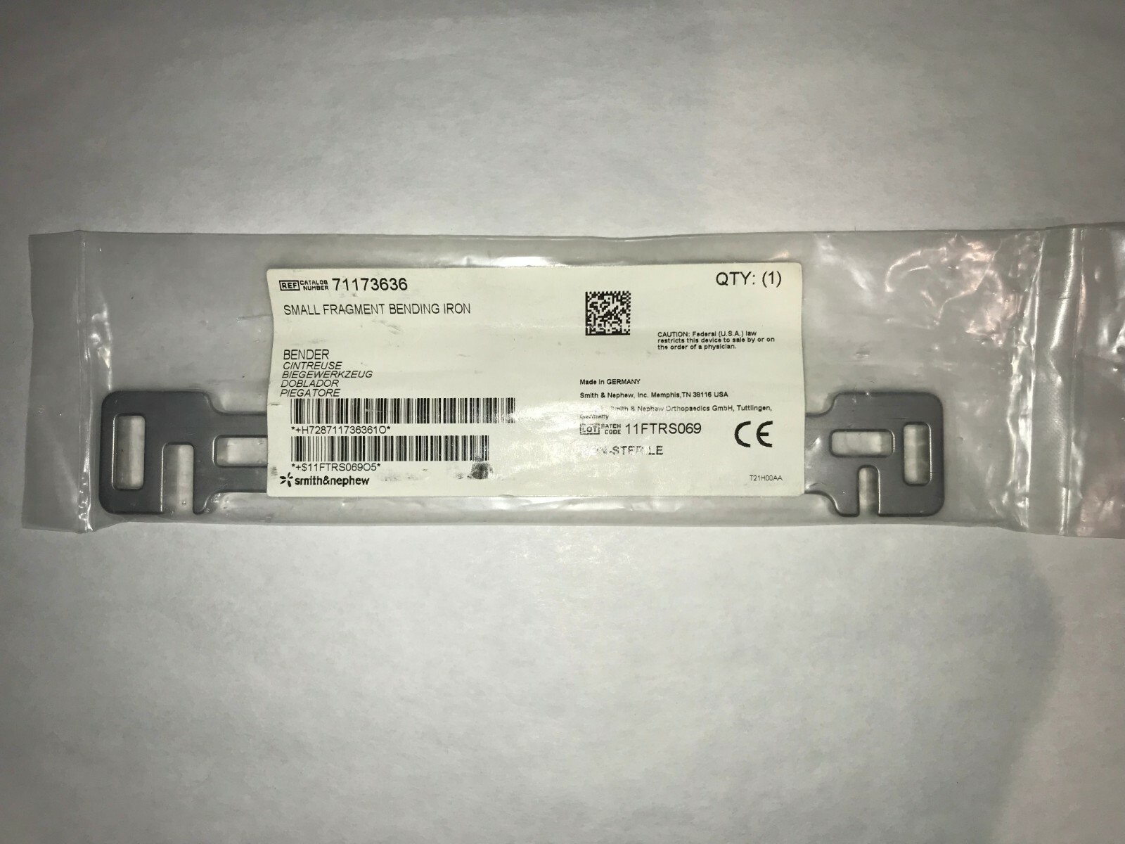 SMITH AND NEPHEW SMALL FRAGMENT BENDING IRON, REF 71173636, NEW | eBay