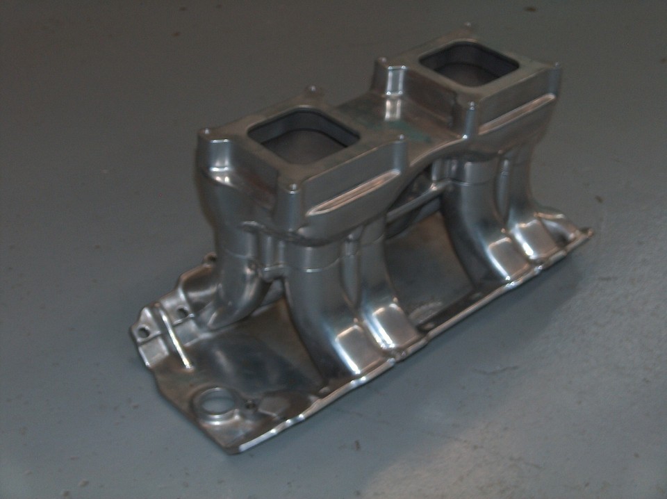 Vintage Edelbrock BB Chevy 2x4 Tunnel Ram Intake Manifold UR2X Chipped ...