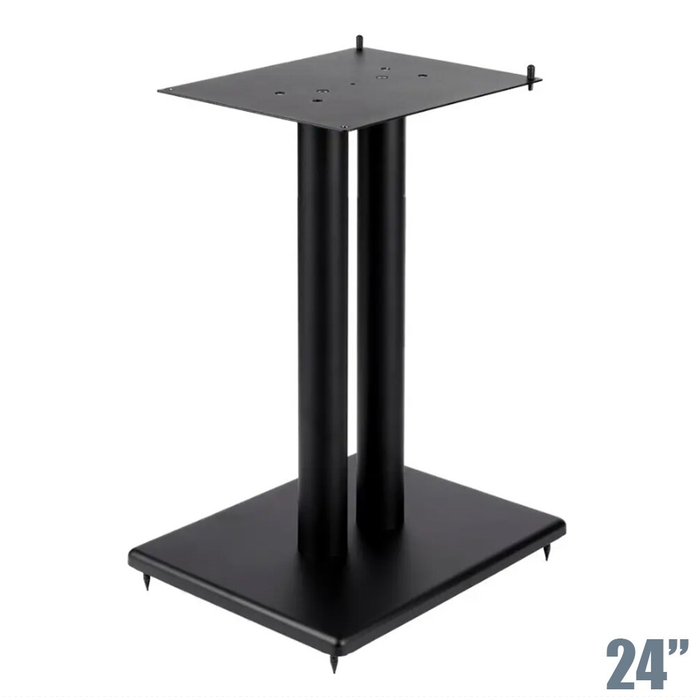 24" Speaker Stand Platform Durable Steel Design with Adjustable Top ...