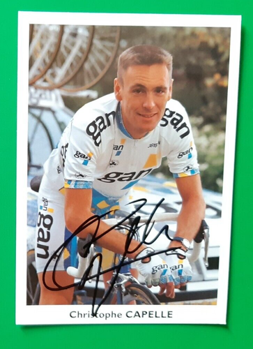 CYCLISME carte cycliste CHRISTOPHE CAPELLE équipe GAN 1995 Signée | eBay