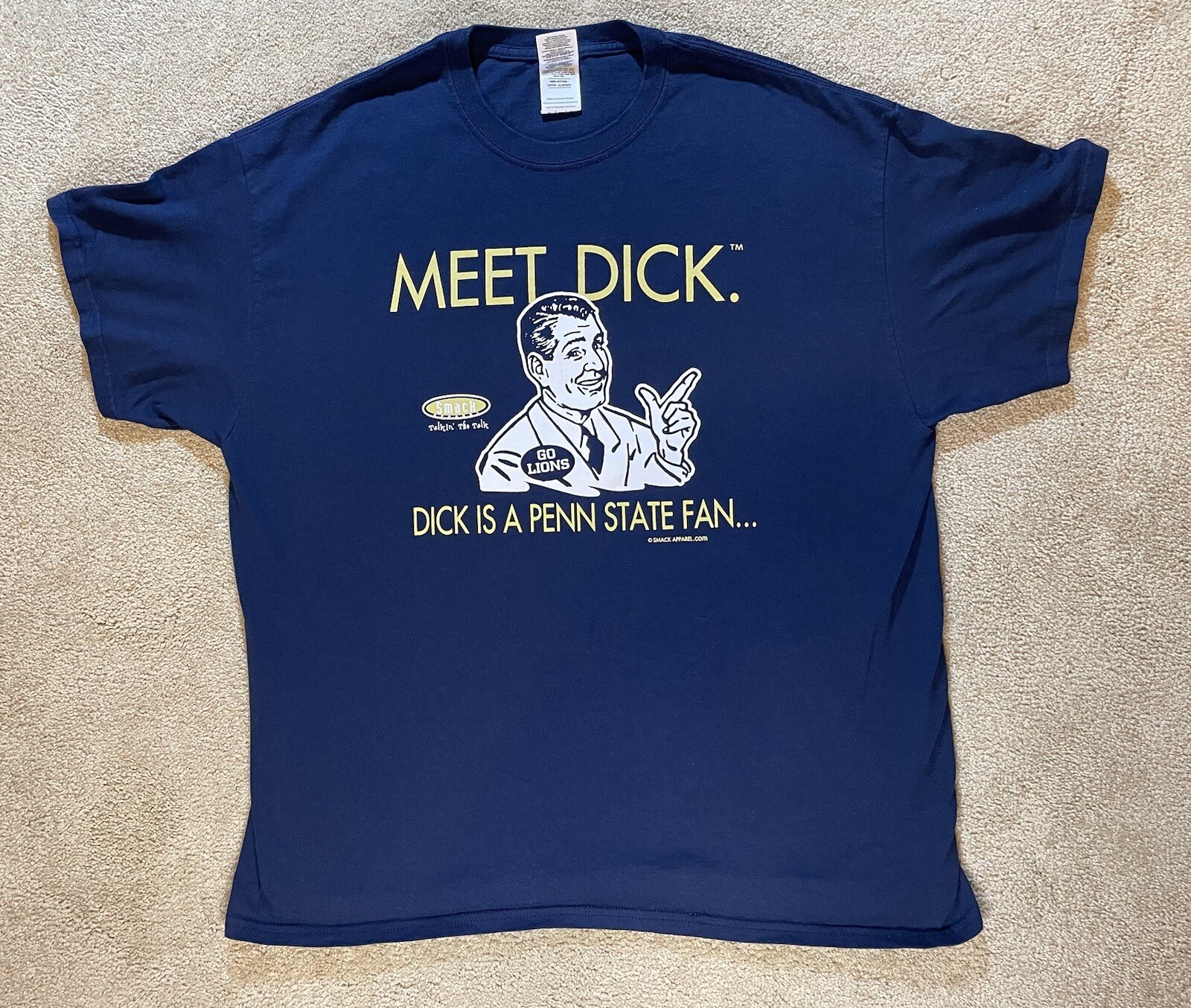 Smack Apparel Mens XL T Shirt Meet Dick-Penn State Lions Fan Short ...