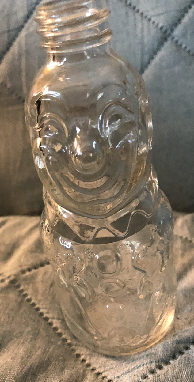 VINTAGE BROCKWAY CLEAR GLASS CLOWN CANDY JARS | eBay