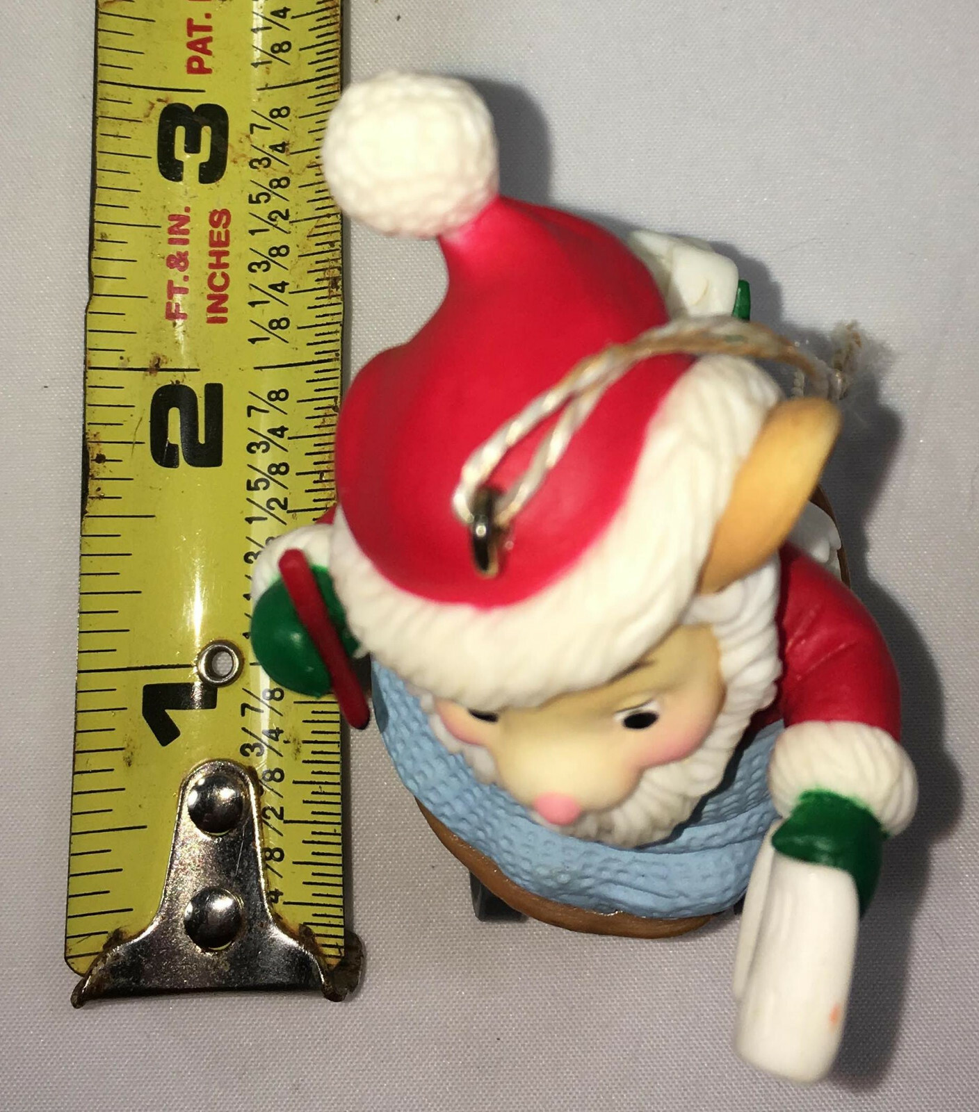 Vintage Avon Santa Mouse in Walnut Shell Sleigh Christmas Tree Ornament ...