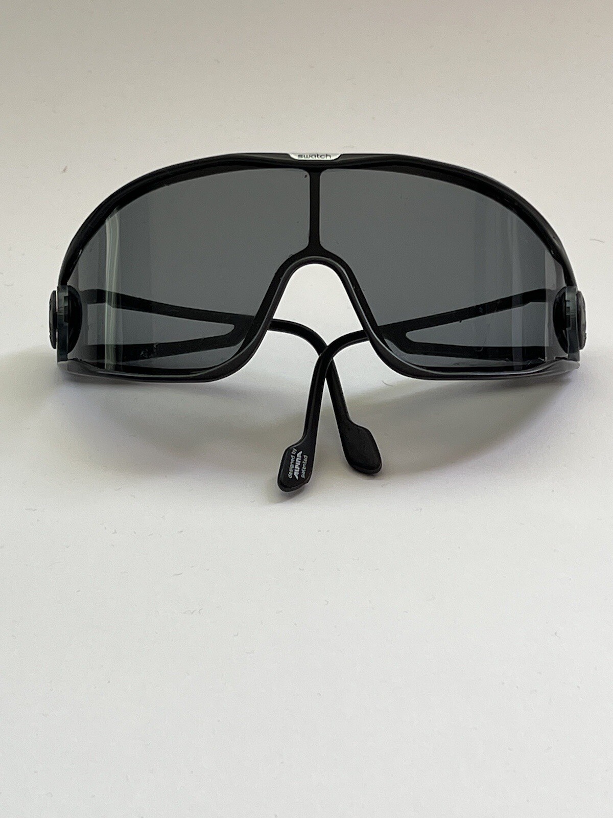 RARE 80’s Swatch Alpina Shield Adjustable Black fram… - Gem