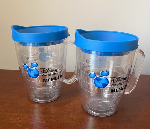 2- Disney Vacation Club Member Insulated Travel Cups With Lid Mug ...
