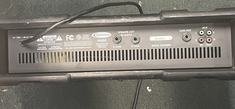 Harbinger HA80 Portable PA System 80 Watt 4 Channel Mixer Unit | eBay