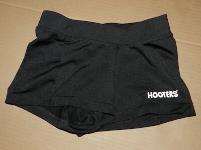 Hooters Black Uniform Shorts High Rise Spandex Womens XX-Small 1 1/2 ...