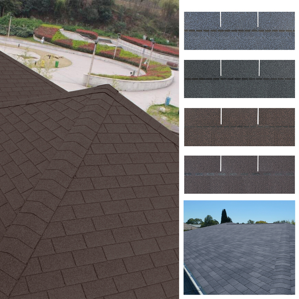 18x Self Adhesive Felt Roofing Shingles Shed Asphalt Roof Shingle ...