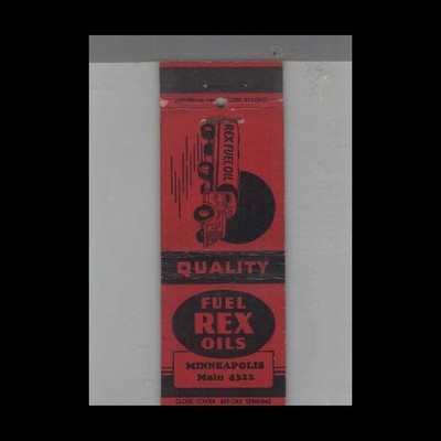 Matchbook Cover Rex Fuel Oils Minneapolis MN | eBay