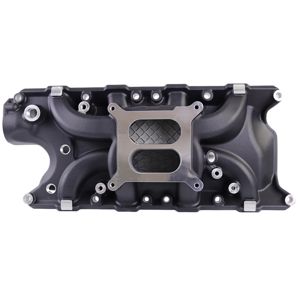 Black Ford Small Block SBF 260 289 302 Dual Plane Satin Intake Manifold ...