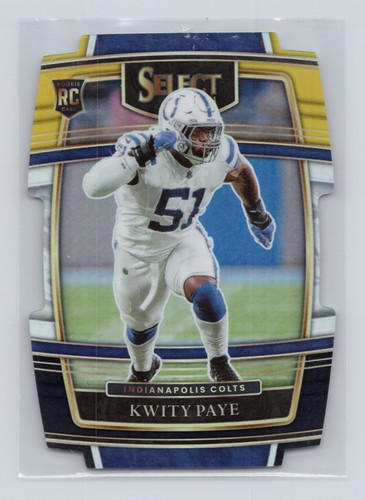 2021 Panini Select Gold Black Die Cut #87 Kwity Paye - Indianapolis ...