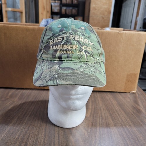 Vintage Camouflage Cap Hat Mens One Size Green East Perry Lumber Co ...