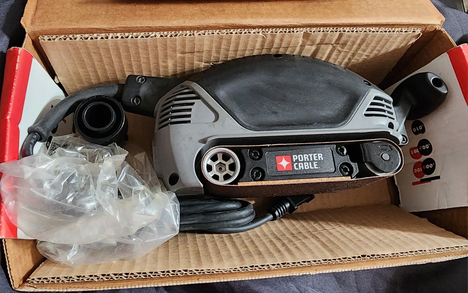 New In Open Box Porter Cable Model 371 2-1/2" x 14" Compact Corded Belt ...