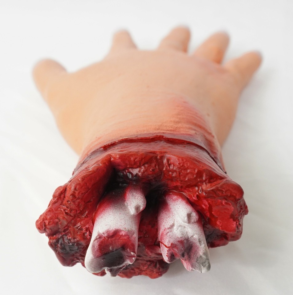 Halloween Props Hand and Feet set Gory Sawed body parts realistic ...