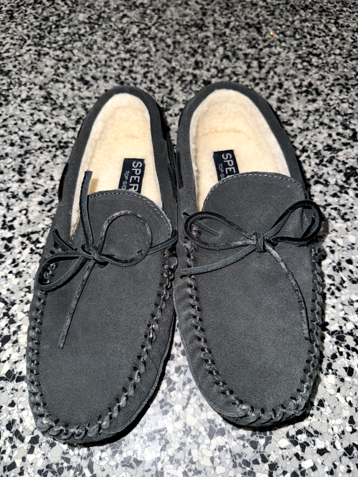 Sperry Men's Doyle Moccasin Slipper Dark Grey Men's Slippers Size 8-12 ...