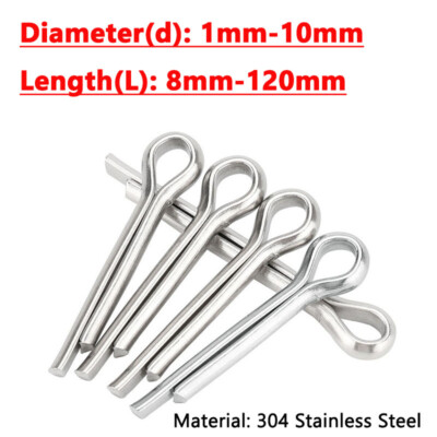 Split Pins Cotter Pins Retaining Pins A2 Stainless Steel 1/1.5/2/3/4/5 ...