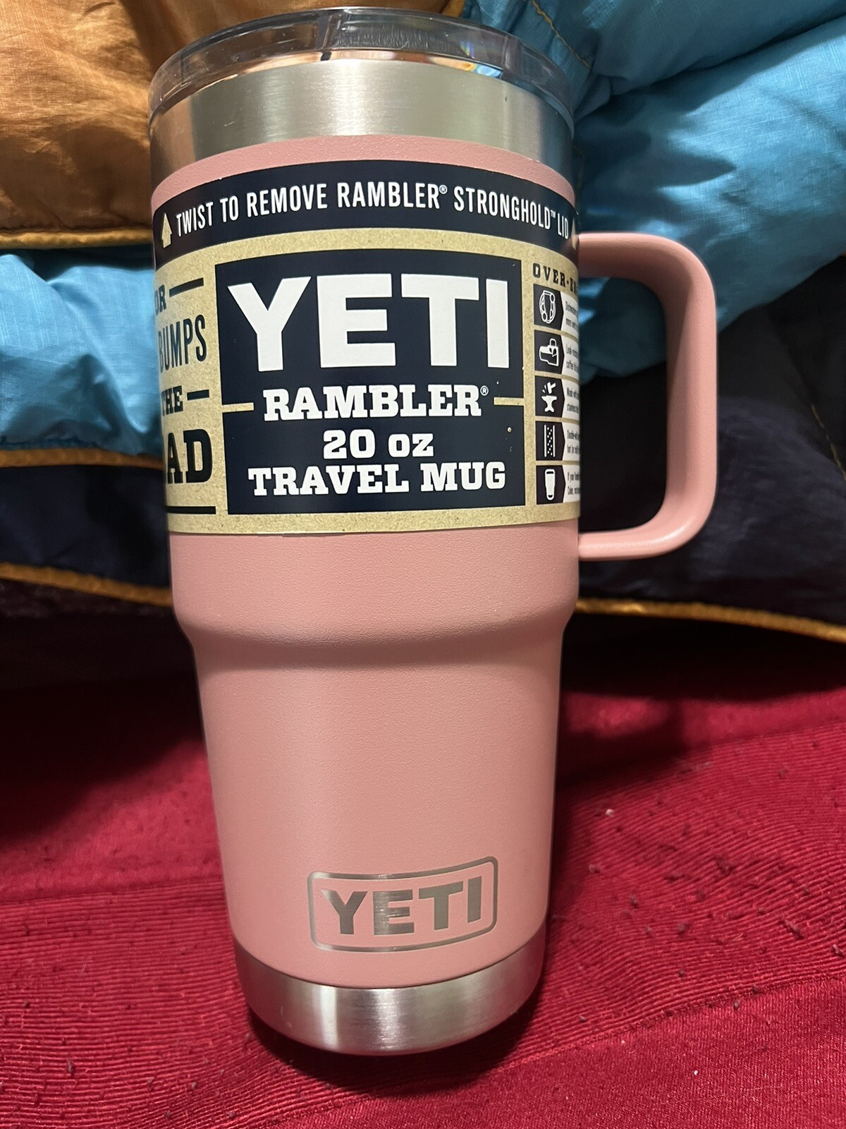 NEW YETI SOLD OUT LIMITED EDITION SANDSTONE PINK 20 OZ TRAVEL MUG WITH ...
