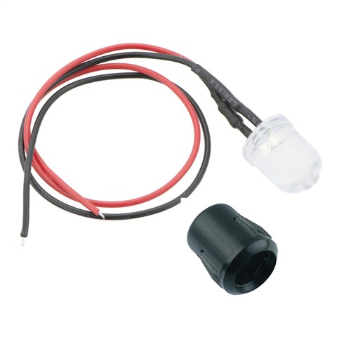 White Flashing Prewired 10mm LED + Bezel Holder Light Lamp 12V | eBay