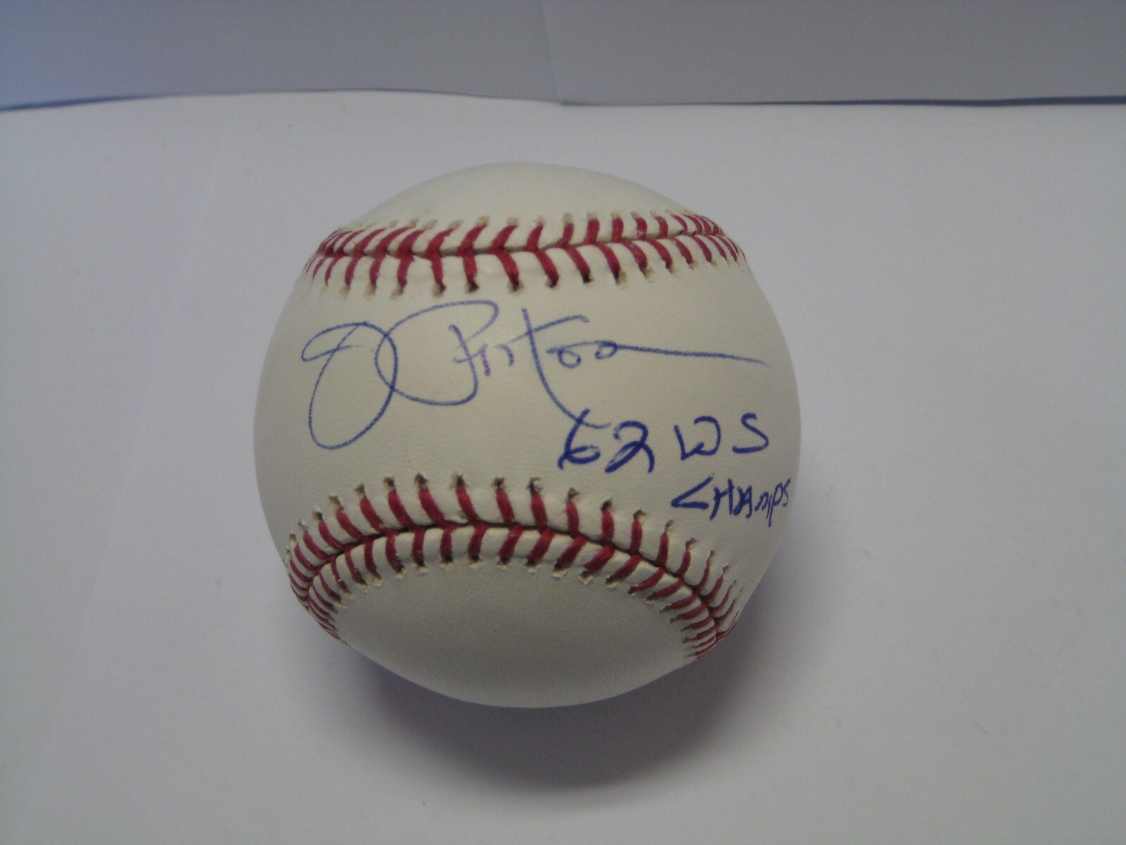 NY YANKEE LEGEND JOE PEPITONE AUTOGRAPH MLB BASEBALL 62 WS CHAMPS COA ...