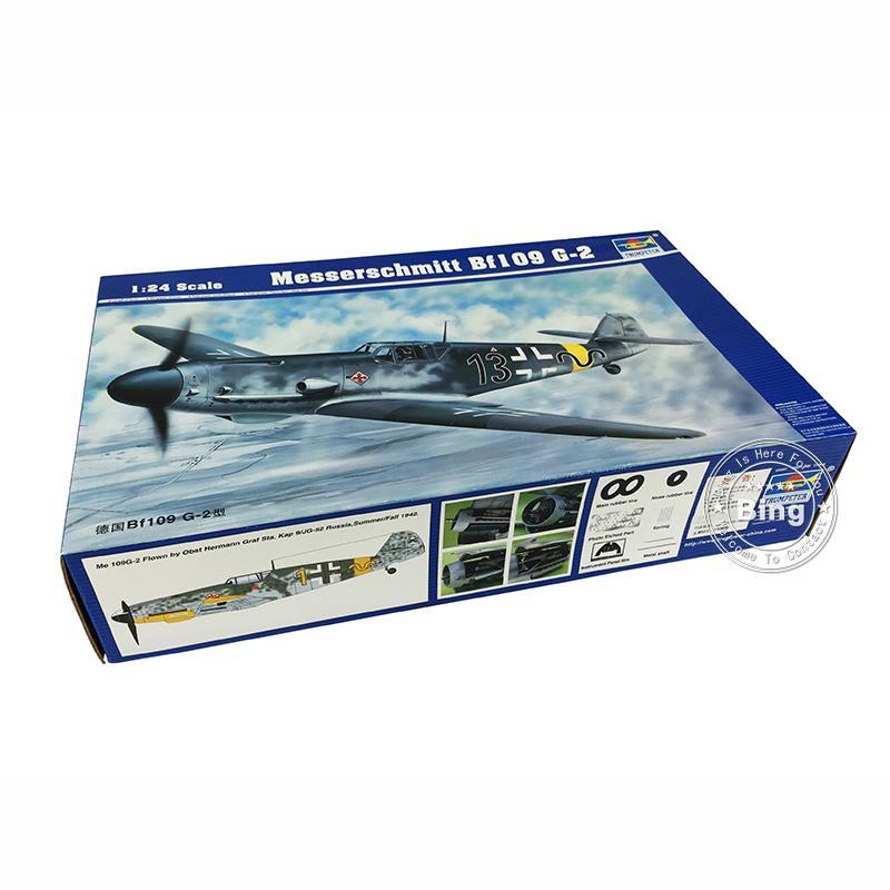 1/24 Trumpeter Fighter Plastic Model BF109 G-2 Jet German Messerschmitt ...