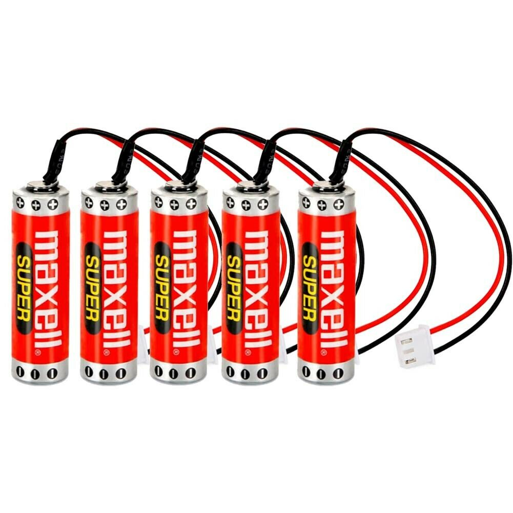 5 Packs 3.6V MAXELL ER6C AA / F2-40BL Battery Cell for Mitsubishi FX ...
