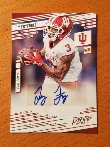 2022 Chronicles Draft Prestige Xtra Points Auto #4 Ty Fryfogle Indiana ...
