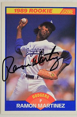 Ramon Martinez LA Dodgers Autographed 1989 Score #635 ROOKIE Signed ...