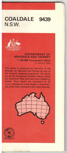 Coaldale, NSW., Topographic Map, 9439, 1:100 000, Ed. 1, (1971), (Box 2 ...
