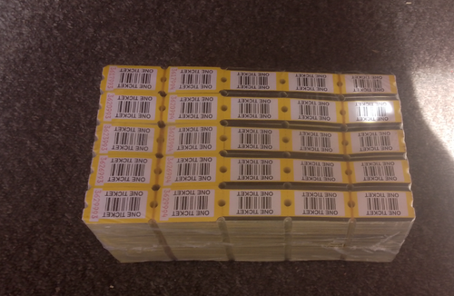 arcade prize tickets yellow and white pack of 15000 tickets | eBay UK