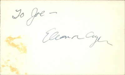 Eleanor Ayer Actress Rawhide Signed 3" x 5" Index Card | eBay