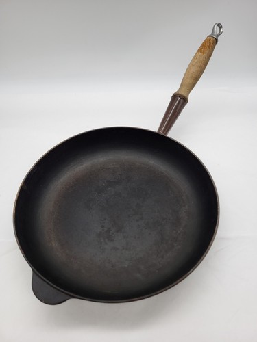 Cousances France Brown Enamel Cast Iron Skillet Frying Pan 11 in / 28 ...