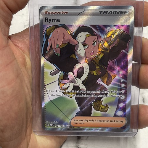 Pokemon Card 2023 Obsidian Flames Rare Holo RYME TRAINER FULL ART 221/ ...