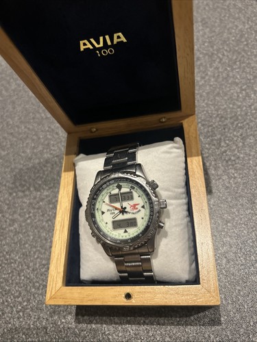 Ultra Rare Avia 100 RAF Falcons Digital And Analogue Mens Watch Boxed ...