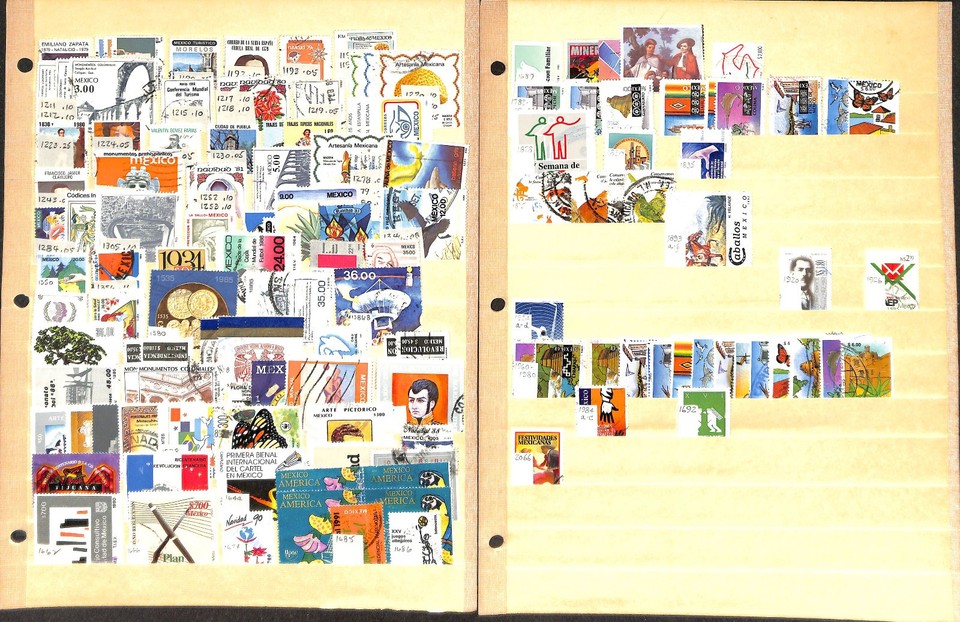 Mexico Stamp Collection on 12 Stock Pages, Neatly Identified (BR) | eBay