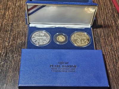 1991 Royal Hawaiian Mint Gold Proof Set Pearl Harbor case , 3g Of Gold ...