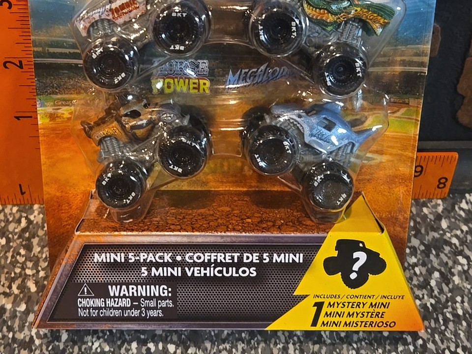 Monster Jam Official Mini 5-Pack with Mystery Collectible Monster Truck ...