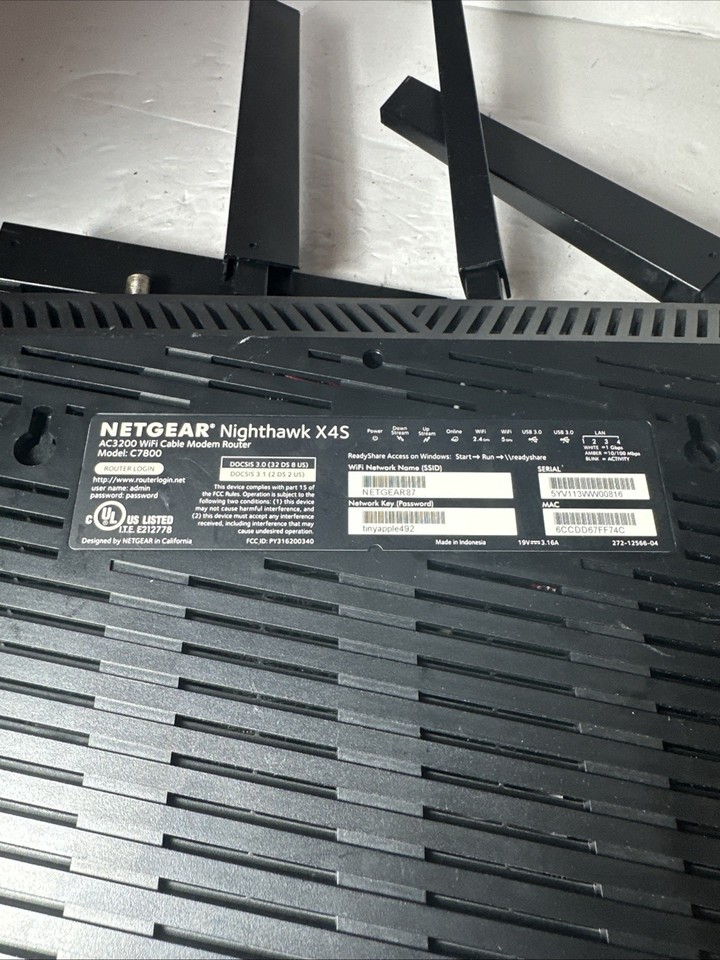 NETGEAR C7800-200NAS Wireless Router (7) 606449142181| eBay