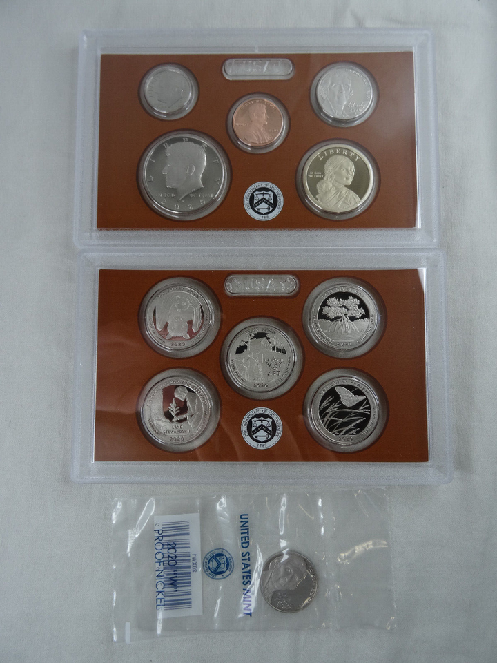 2020-S US Mint Proof Set W West Point Nickel COA & Box 11 Coins United ...
