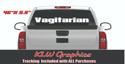 Vegan Vagitarian Sex Vinyl Decal Sticker Car Windows Funny Rude Humor ...