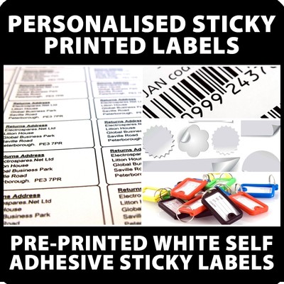 2080 x PRE PRINTED SELF ADHESIVE WHITE MINI LABELS RETURN ADDRESS ...